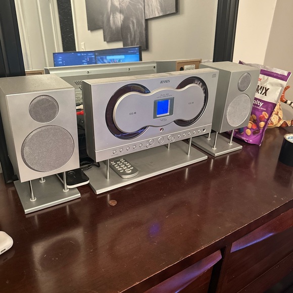Sony | Portable Audio & Video | Sony Gray Boombox With Blue Display ...